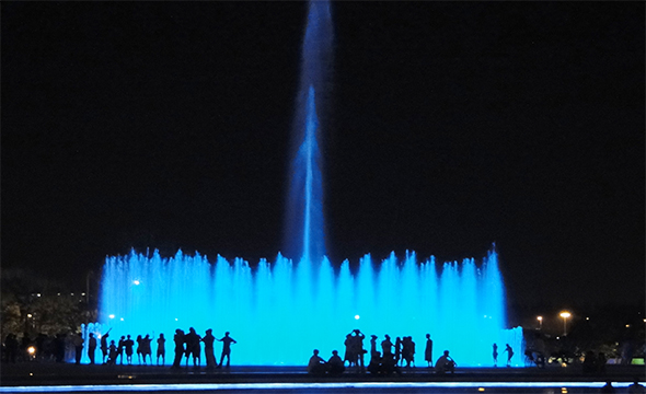 Fan Shape Water Screen-Water Screen Movie fountain
